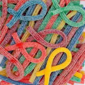 Quality Customized Bulk Icing Sour Straws Bulk Strips Fruity Flavored Packaged Bags for sale