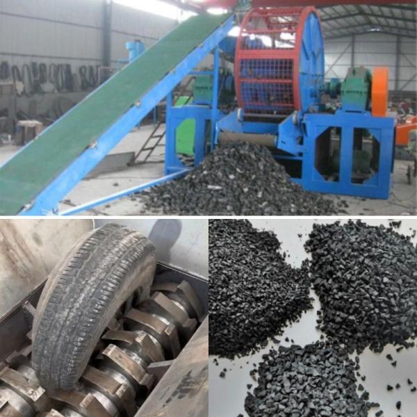 Quality 42CrMo Material Automatic Tire Recycling Rubber Granule Tire Shredder Machine for sale