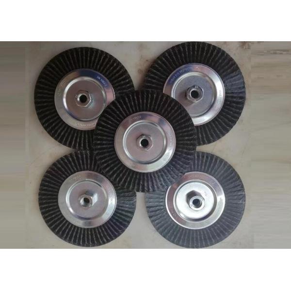 Quality 150mm Polyflex Encapsulated Threaded Knot Wheel Brushes for Rust Removal for sale