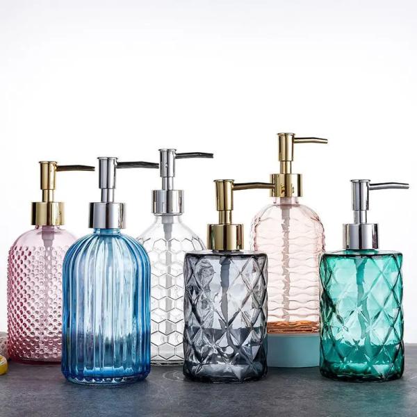 Quality Collar Material Borosilicate Glass Squeeze Type Press Glass Bottle for Hand for sale