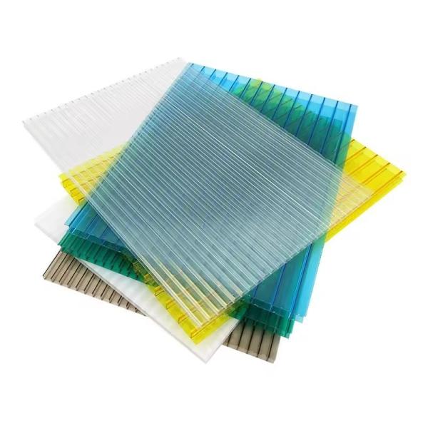 Quality Twinwall Multiwall Polycarbonate Sheet 10mm 8mm Transparent Circular Edge Sun / for sale