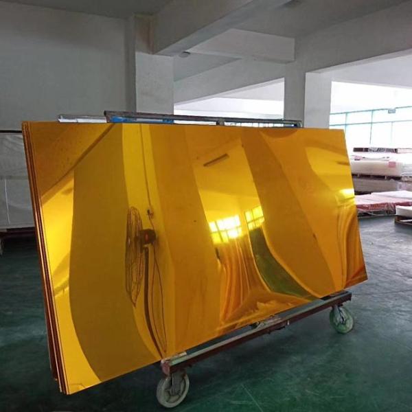 Quality SGS 5mm Perspex Rose Gold Mirror Acrylic Sheet for sale
