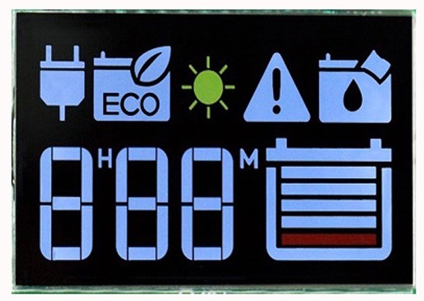 Custom Shape VA LCD Display application examples and close-up view