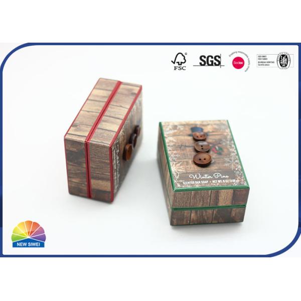 Quality Snow Man Soap Rigid Shoulder Box With Button Matte Lamination for sale