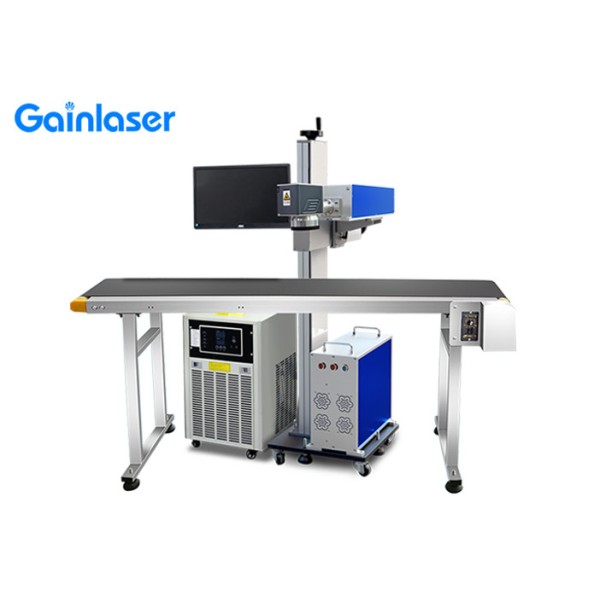 Quality 5000mm/S 5 Watt Wind Cool Flying UV Laser Marking System for sale
