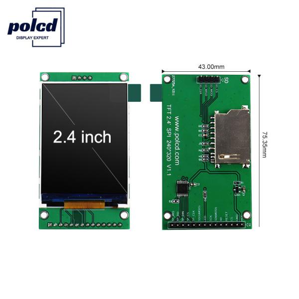 Quality Polcd 18 Pin 260 NIT 2.4 Inch Tft Display 240X320 Capacitive Touch Screen Lcd for sale