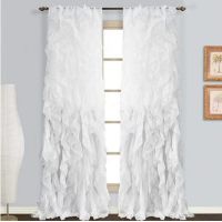 Quality Curtain(50gsm 100% polyester voile and laces joint ,1cm hem on the sides) for sale