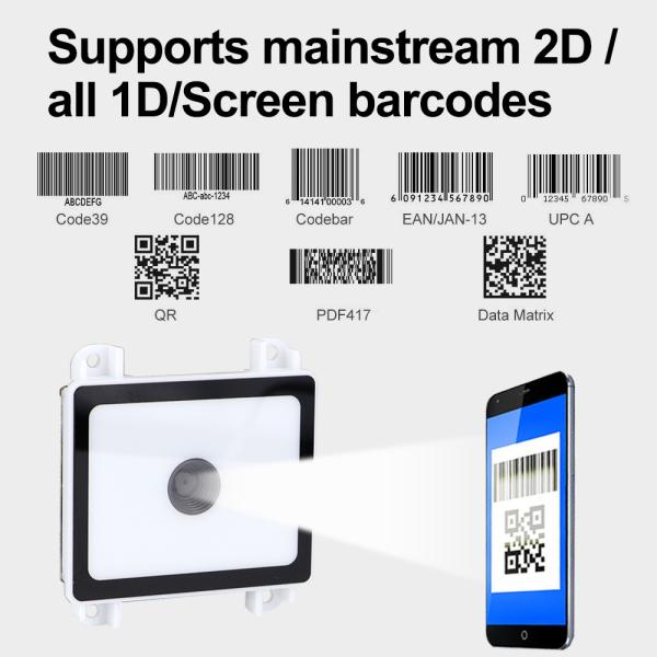 Quality Embedded Fixed QR Code Scanner Mini QR Scanner Module White for sale