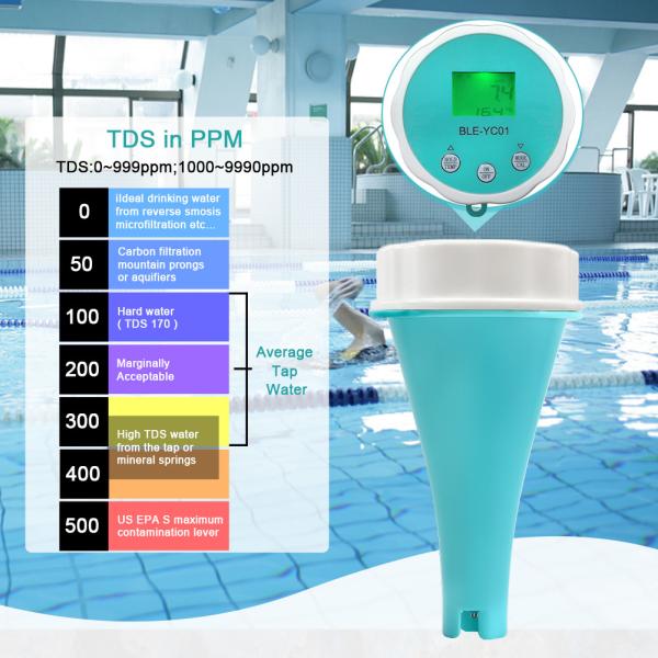 Quality Multi-Parameter Digital Water Analyzer pH/EC/TDS/CL/ORP/Temp Meter Smart 6-in-1 for sale