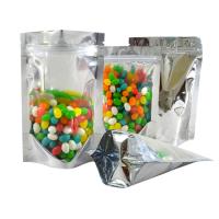 Quality Recyclable Sliver Clear Window Mylar Zipper Bags for sale