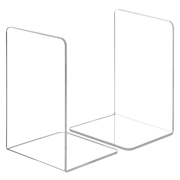 Quality Custom Size Acrylic Bookends Plexiglas Shelves Heavy Duty Desktop Book Organizer for sale