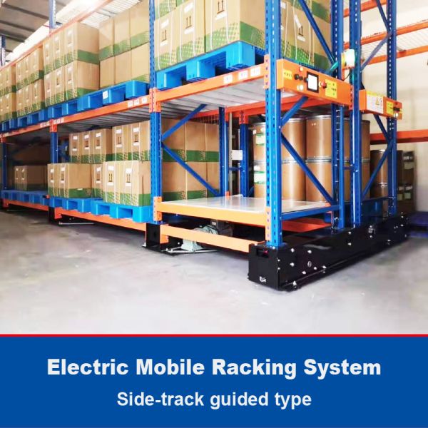 Quality Electric Mobile Pallet Rack Rail Free Racking Warehouse Storage Rack Electric Mobile Racking for sale