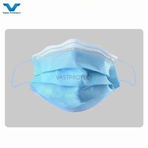 Quality CE ISO13485 Certified Disposable Nonwoven Blue 3 Ply Face Mask For Adult for sale