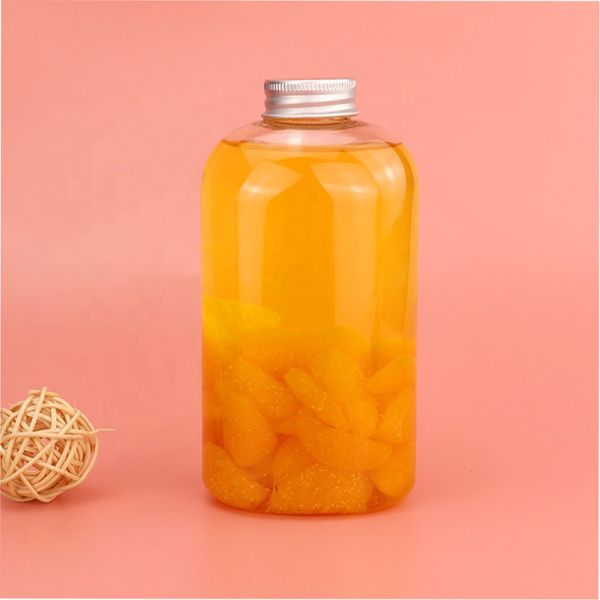 Quality Screen Printing Plastic Beverage Bottles ODM Natural Unique PET Round Bottle for sale