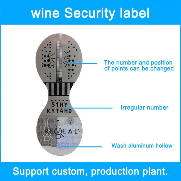 Quality Adhesive Waterproof Wine Label Stickers Anti Counterfeiting Glossy for sale