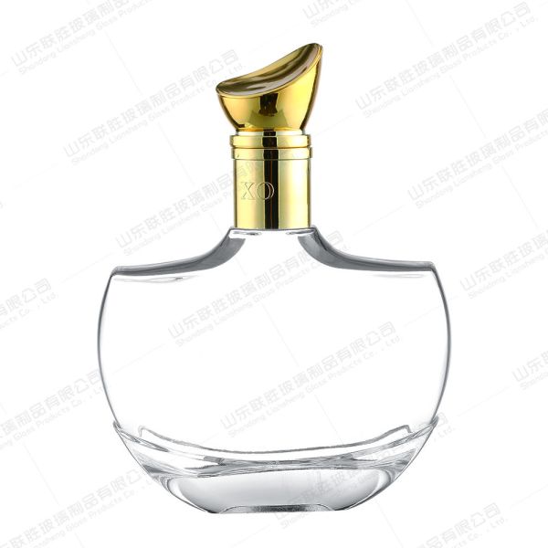 Quality OEM/ODM Accepted Electroplating Clear Glass Bottles for Brandy Whiskey Vodka Liquor for sale
