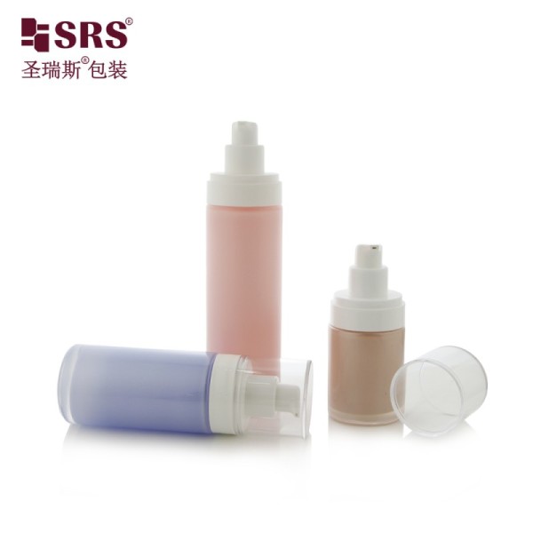 Quality AB001 15ml 30ml 50ml Round Luxury Glass Lotion Pump Bottle Replaceable Type for sale