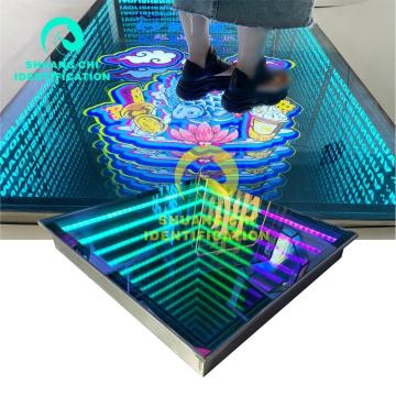 Quality Portable 3D Infinity LED Mirror Digital Tiles Dance Floor Light for Weddings and for sale