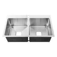 Quality Hand Made Top Mount Stainless Steel Kitchen Sink Rust Corrosion Resistance / for sale