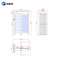 Quality Full Height Turnstile Gate with 1200 Mm Depth for Extreme Cold Environments for sale