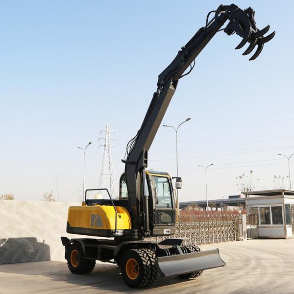 Quality Engineering Wheel Hydraulic Excavator Machine Digging Trenches Wheeled Digger for sale