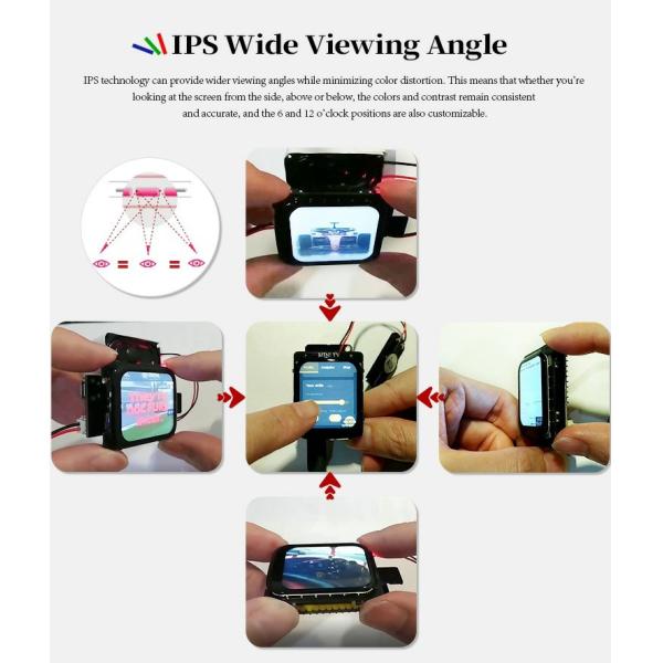 Quality Polcd 1.69 Inch 240x280 Capacitive Touch Panel Full View Angle LCD Module For for sale
