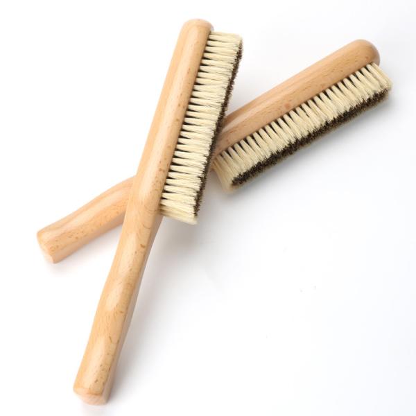 Quality Beechwood Boar Bristle Wooden Scrub Brush With Long Handle Lightweight for sale