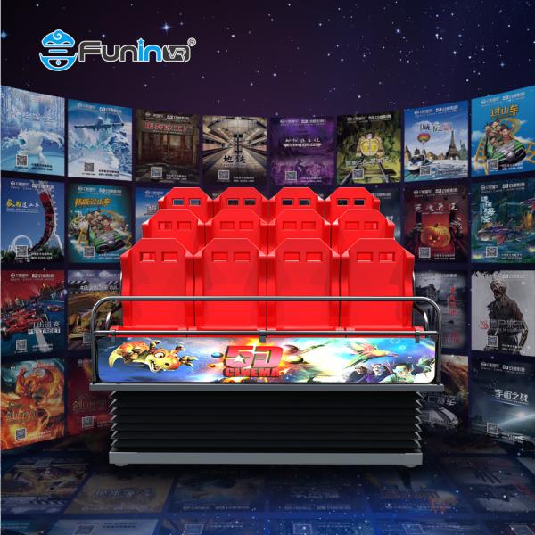 Quality Customized 9-48 Seats 5D Movie Theater With Lightning Special Effects for sale