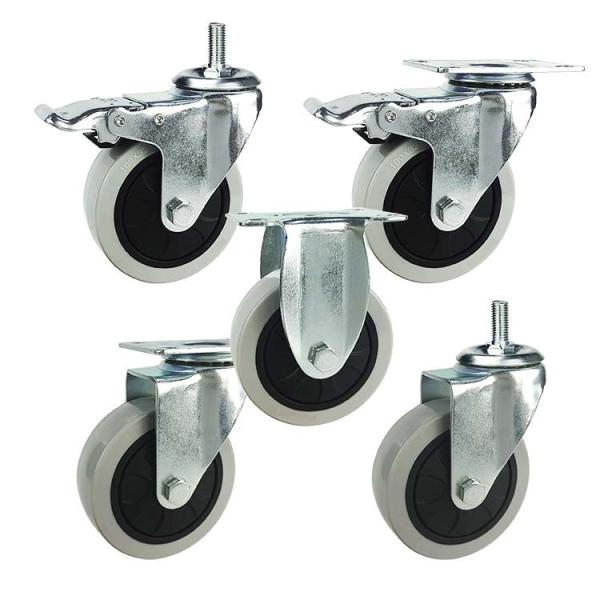 Quality 220lbs Loading Industrial Trolley Wheels , PP 5 Inch Trolley Wheels for sale