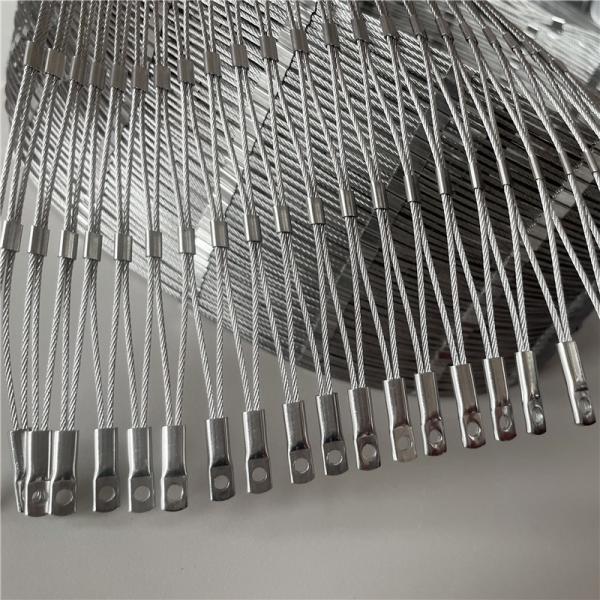Quality 7 × 19 Construction Safety Stainless Steel Rope Net Size Customized for sale