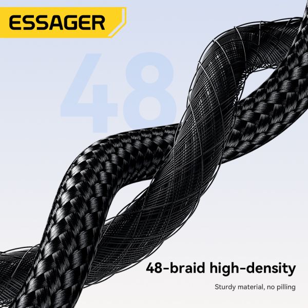 Quality ESSAGER ES-X80 240w 4 In 1 Usb Type C Lightning Fast Charging Data Cable Braided for sale