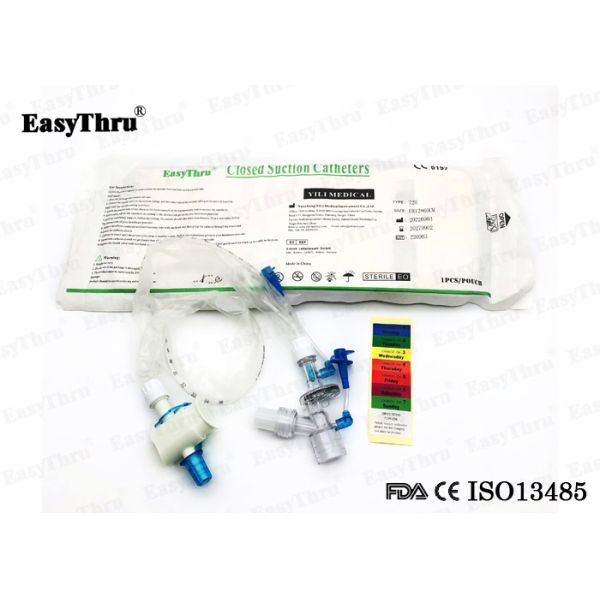 Quality Closed System Disposable Suction Catheter Length 40cm Durable PVC for sale