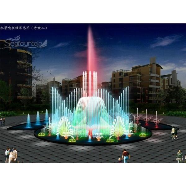 Quality Interactive Lantern Water Programmable Fountain Stainless Steel for sale