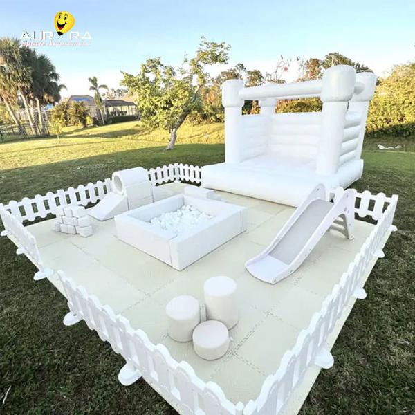 Quality Playground Inflatable Soft Play Equipment Indoor Outdoor White Soft Play Package for sale