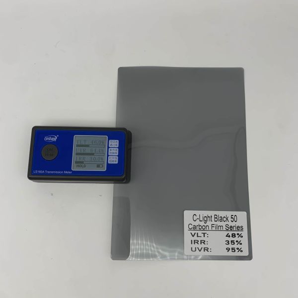 Quality PET 2mil Carbon Window Tint with 49.3% VLT 32.1% IRR and 85.2% UVR for UV Rejection and Heat Control for sale