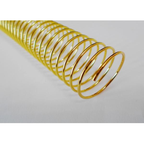 Quality 32mm Pitch 4:1 Metal Spiral Binding Coils Electroplated Single Loop for sale