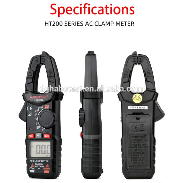 Quality Double Backlight Handheld Mini Digital Clamp Meter for sale
