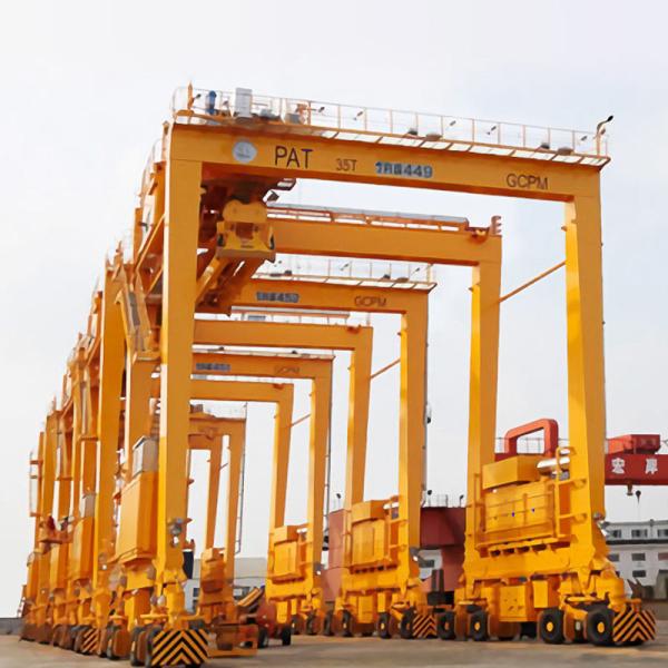 Quality 30.5t/35t/40.5t Rubber Tire RTG Container Crane Shipbuilding Gantry Crane for sale