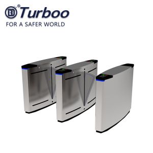 Quality Stainless steel CE approved waist high organic glass flap barrier gate IR sensor for sale