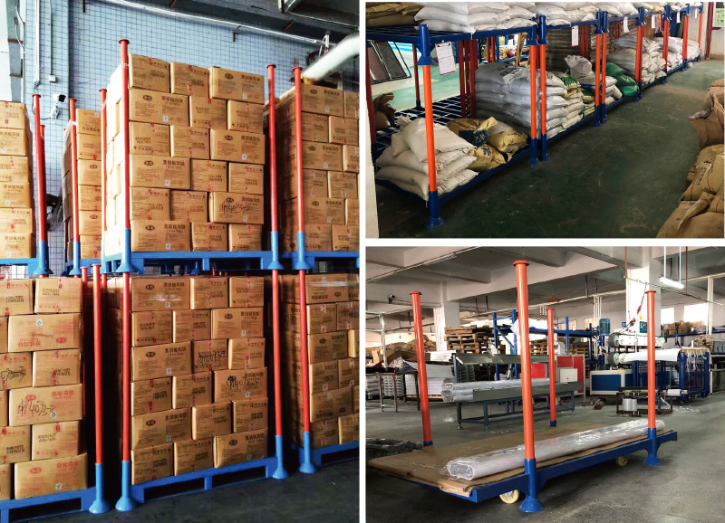 Round Post Pallet Stacking Rack
