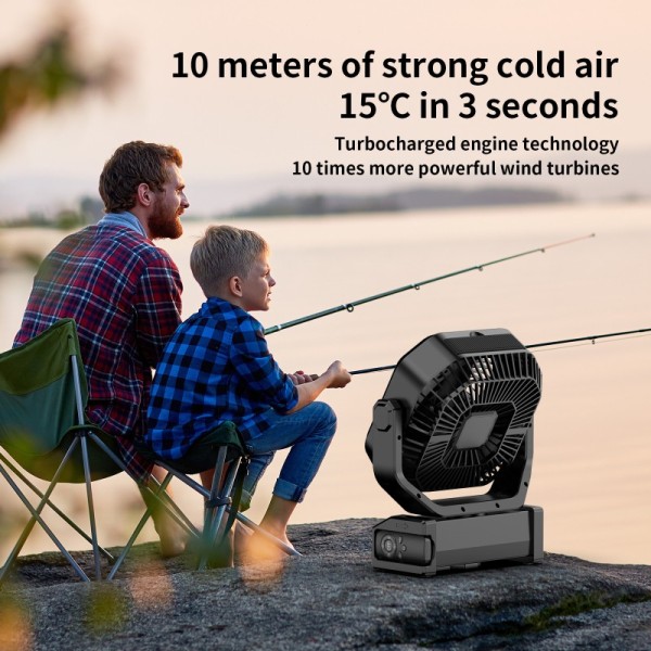 Quality Socool Fan 20000mAh Remote Controlled Suspension Fan 9 Speed Control LED Light Rechargeable  Outdoor Camping Fan Portable Multifunction Emergency Power Supply Fan for sale