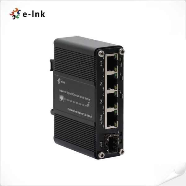 Quality Mini Industrial PoE PD Switch 10/100/1000 3 Port Gigabit with PoE Splitter Function for sale