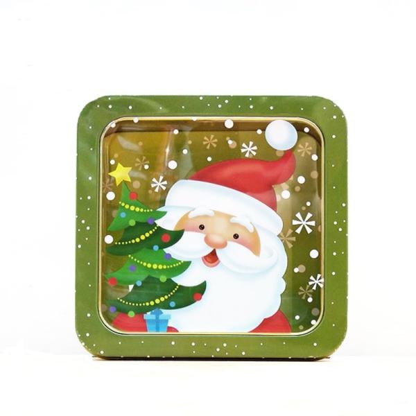 Quality Wholesale Popcorn Tins Square Tin Box with PVC Window Printed Holiday Boston for sale
