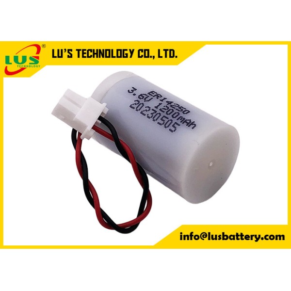 Quality Non-Rechargeable Lithium Thionyl Chloride (Li-SOCl2) Battery ER14250 1/2 AA Size 3.6V 1200mAh With Waterproof Case for sale