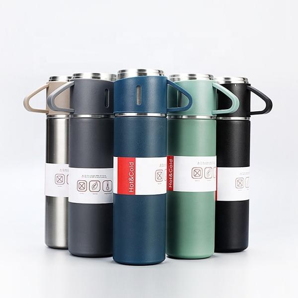 Quality Travel in Style with this Stainless Steel Double Wall Vacuum Flask Water Bottle Set for sale