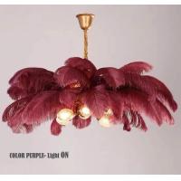 Quality Home Hotel 100cm X 100cm Ostrich Feather Ceiling Light for sale