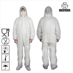 Quality Disposable Single Use SPP Polypropylene Breathable Anti-Dust Coverall for Clean for sale