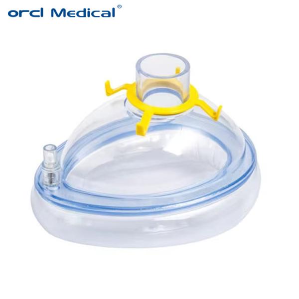 Quality Disposable Oxygen Breathing Mask Medical Silicone PVC Anesthesia Mask Without for sale