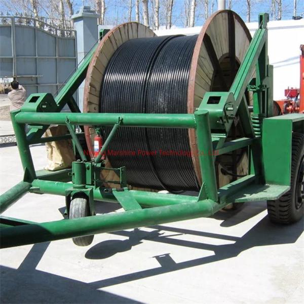 Quality 10T Iron Steel Hydraulic Cable Drum Trailer Reel For Power Construction for sale