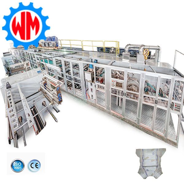 Quality High Speed Full Servo Baby Diaper Production Line  PLC Control with Optional Packaging System for sale